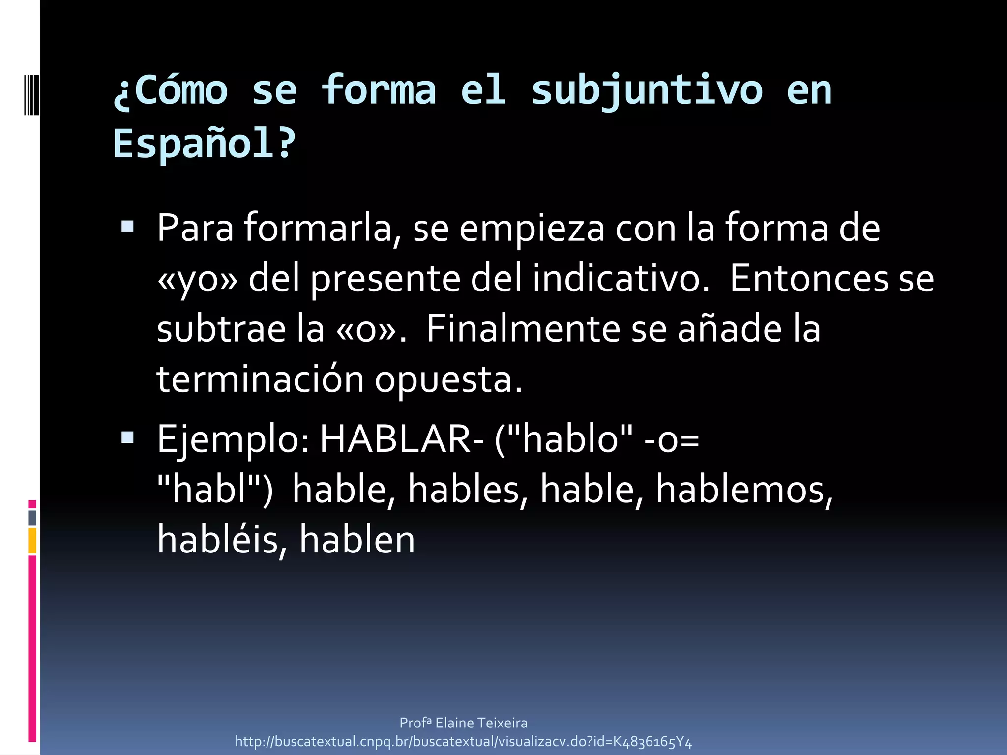 Presente de Subjuntivo en Español | PPT