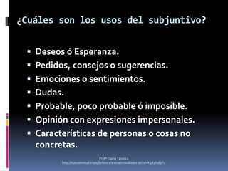 Presente de Subjuntivo en Español | PPSX