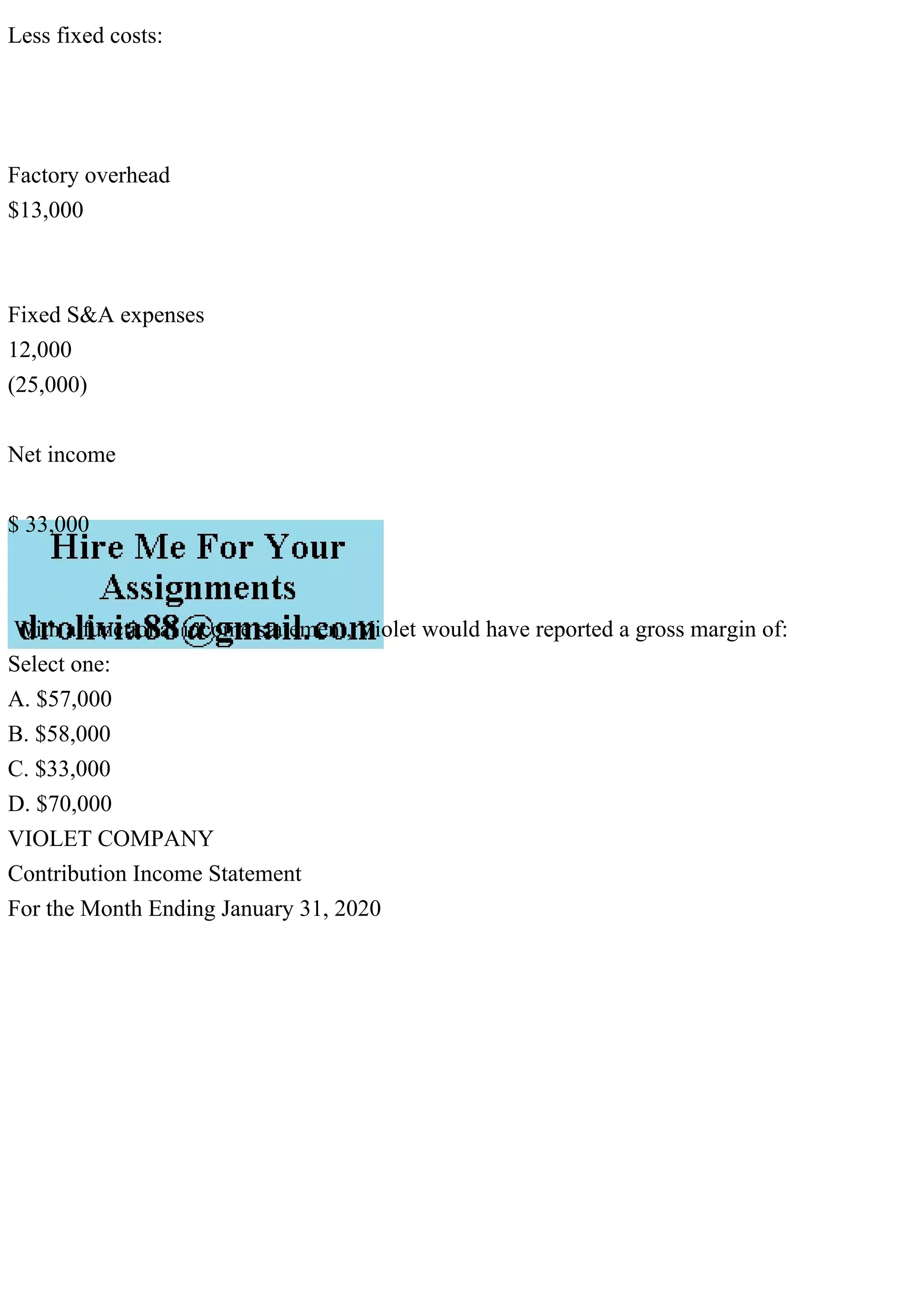 Presented is Violet Company s Contribution Income StatementVIOLET.pdf