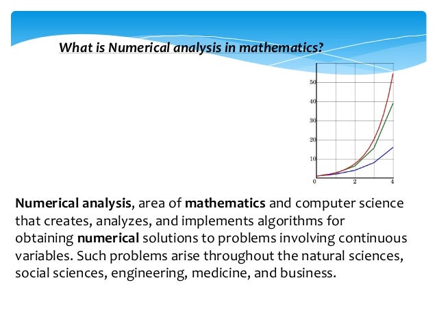application of numerical analysis in real life slideshare
