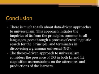 THEORY OF UNIVERSILISM-SLA | PPT