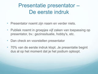 Presenteer jezelf - oefeningen voor docenten | PPTX