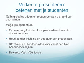 Presenteer jezelf - oefeningen voor docenten | PPTX