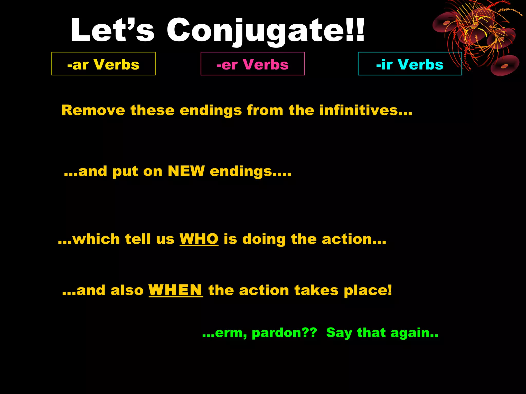 Presente + infinitivo regular verbs | PPT