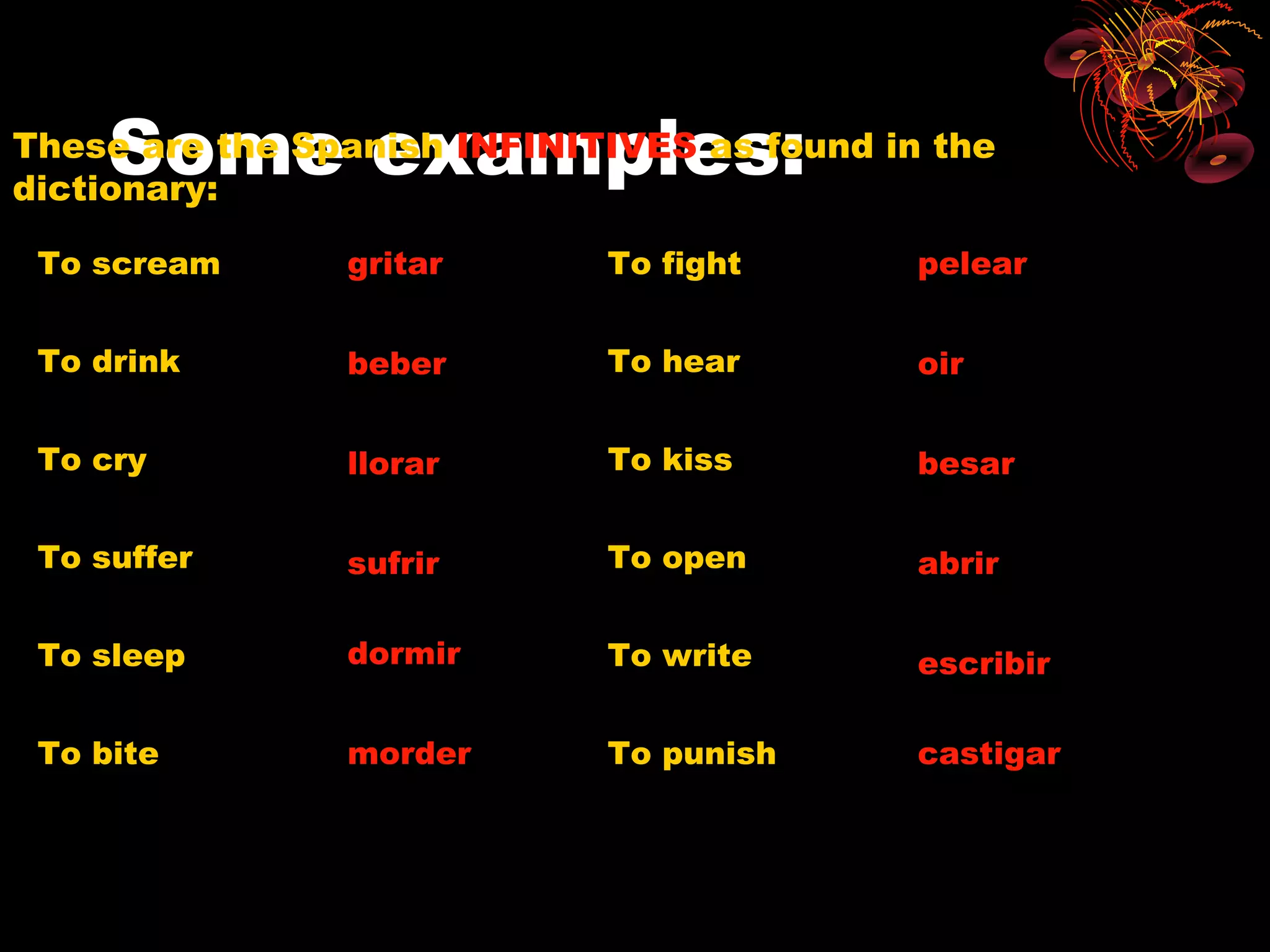 Presente + infinitivo regular verbs | PPT