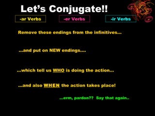 Presente + infinitivo regular verbs | PPT