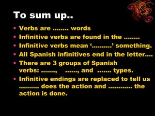 Presente + infinitivo regular verbs | PPT