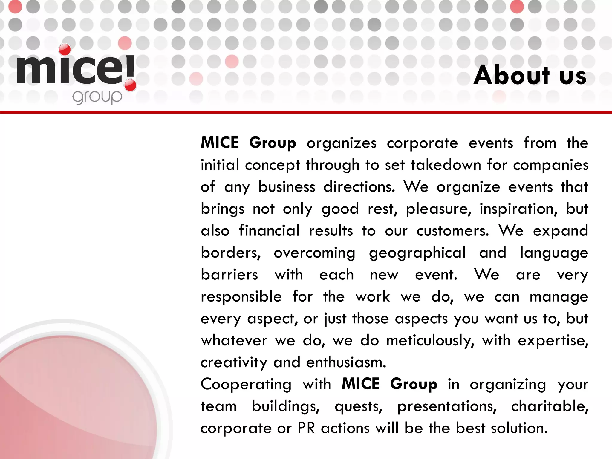 MICE Group company presentation | PDF