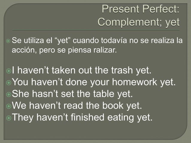 Presente perfecto segundo grado | PPT