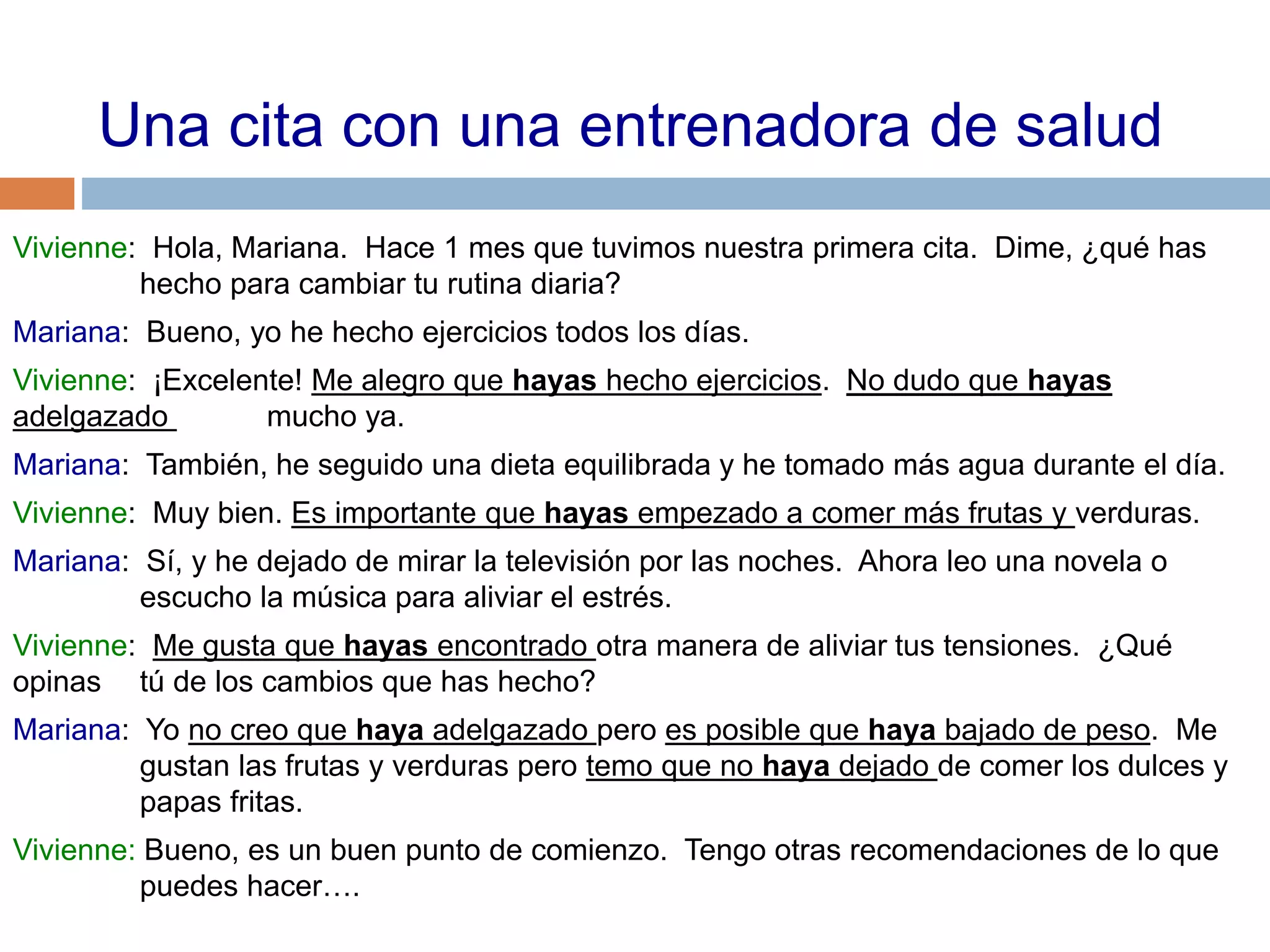 Presente perfecto del subjuntivo-Spanish 201 | PPT