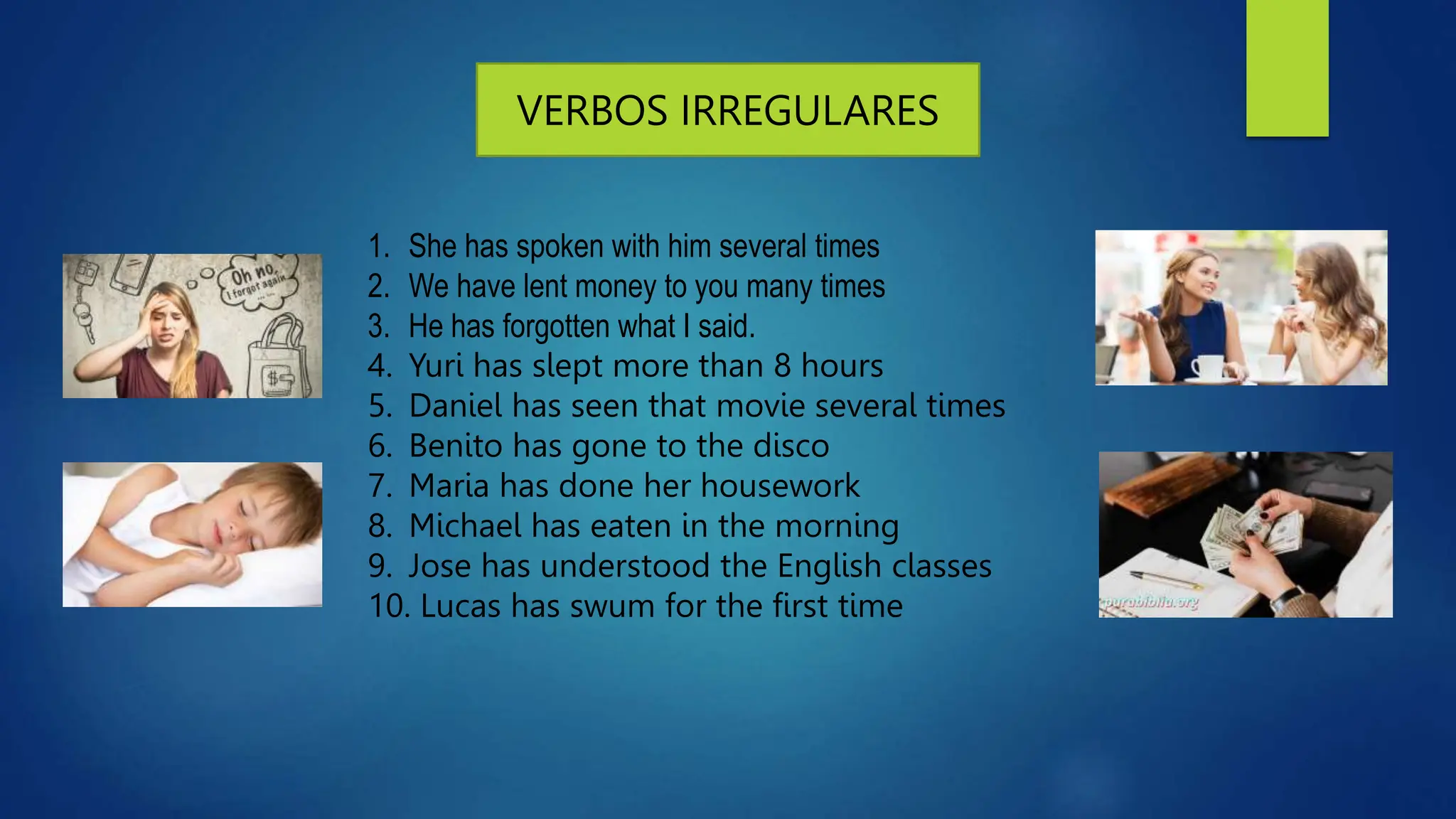 VERBOS IRREGULARES | PPTX