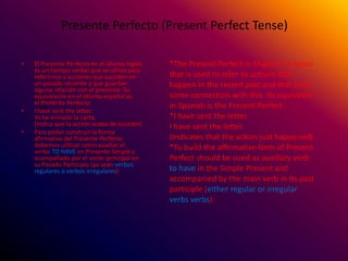 Presente perfecto (present perfect ) luis schael | PPTX