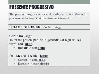 Presente progresivo | PPTX