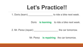 Intermediate Level Lesson 1 Presente progressive for future | PPTX