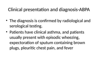 Pulmonary aspergillosis -diagnosis and management | PPTX | Lung and ...