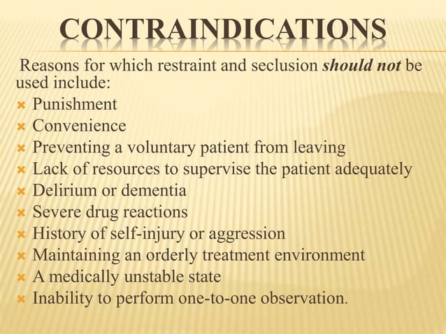 Seclusion And Restraint. Created by Ana Maramadaumasu. | PPTX