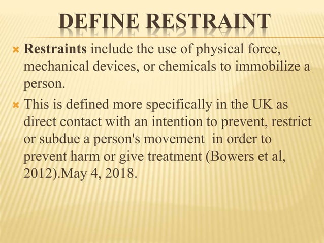 Seclusion And Restraint. Created by Ana Maramadaumasu. | PPTX