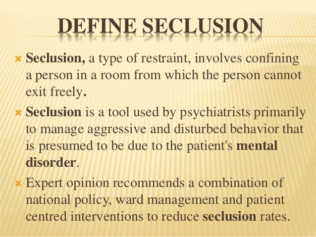 Seclusion And Restraint. Created by Ana Maramadaumasu.