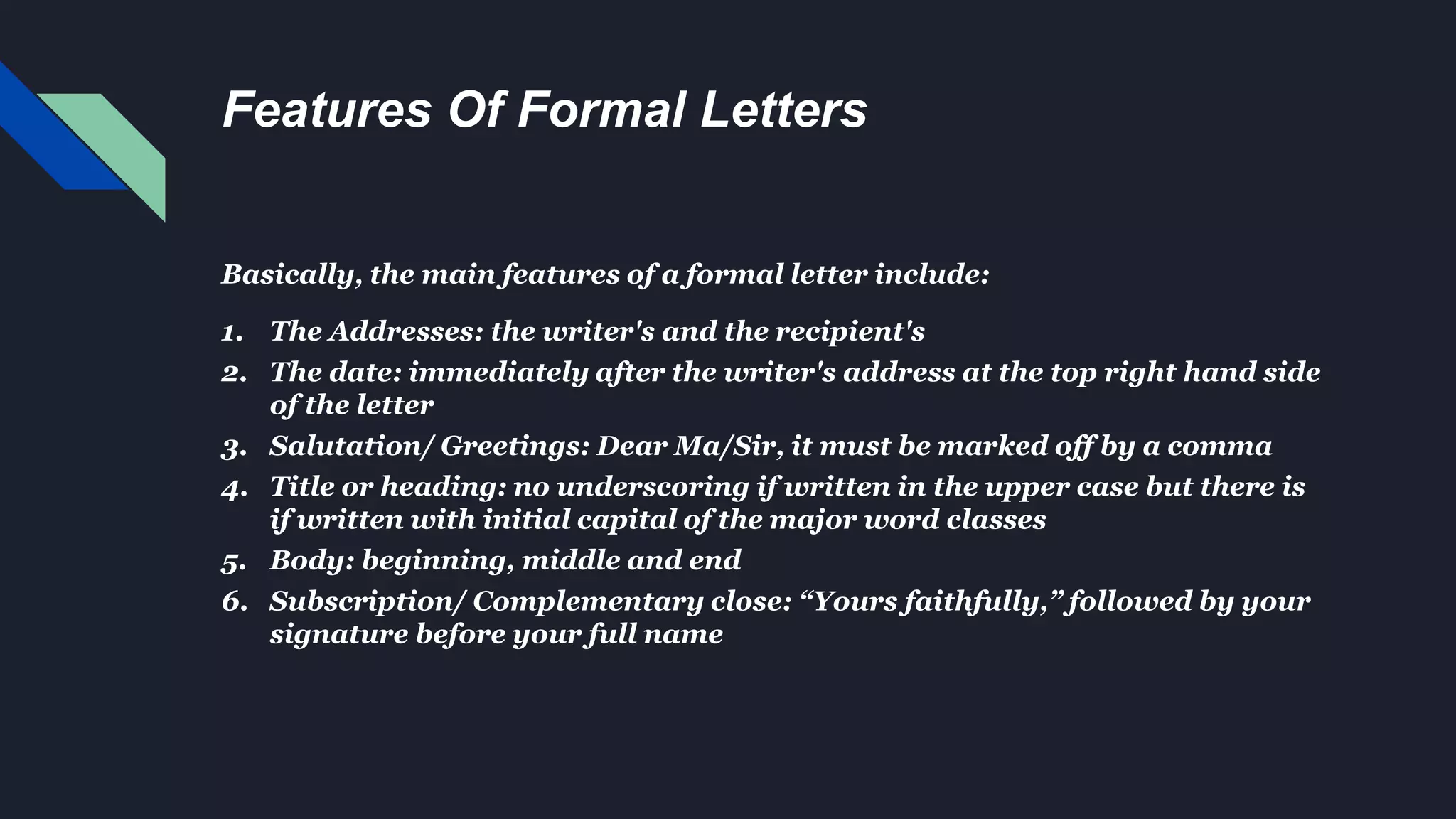 HOW TO WRITE AN OFFICIAL LETTER | PPTX