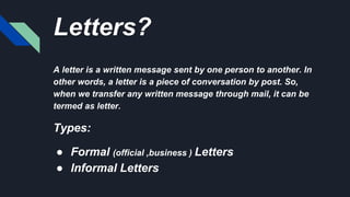 HOW TO WRITE AN OFFICIAL LETTER | PPTX