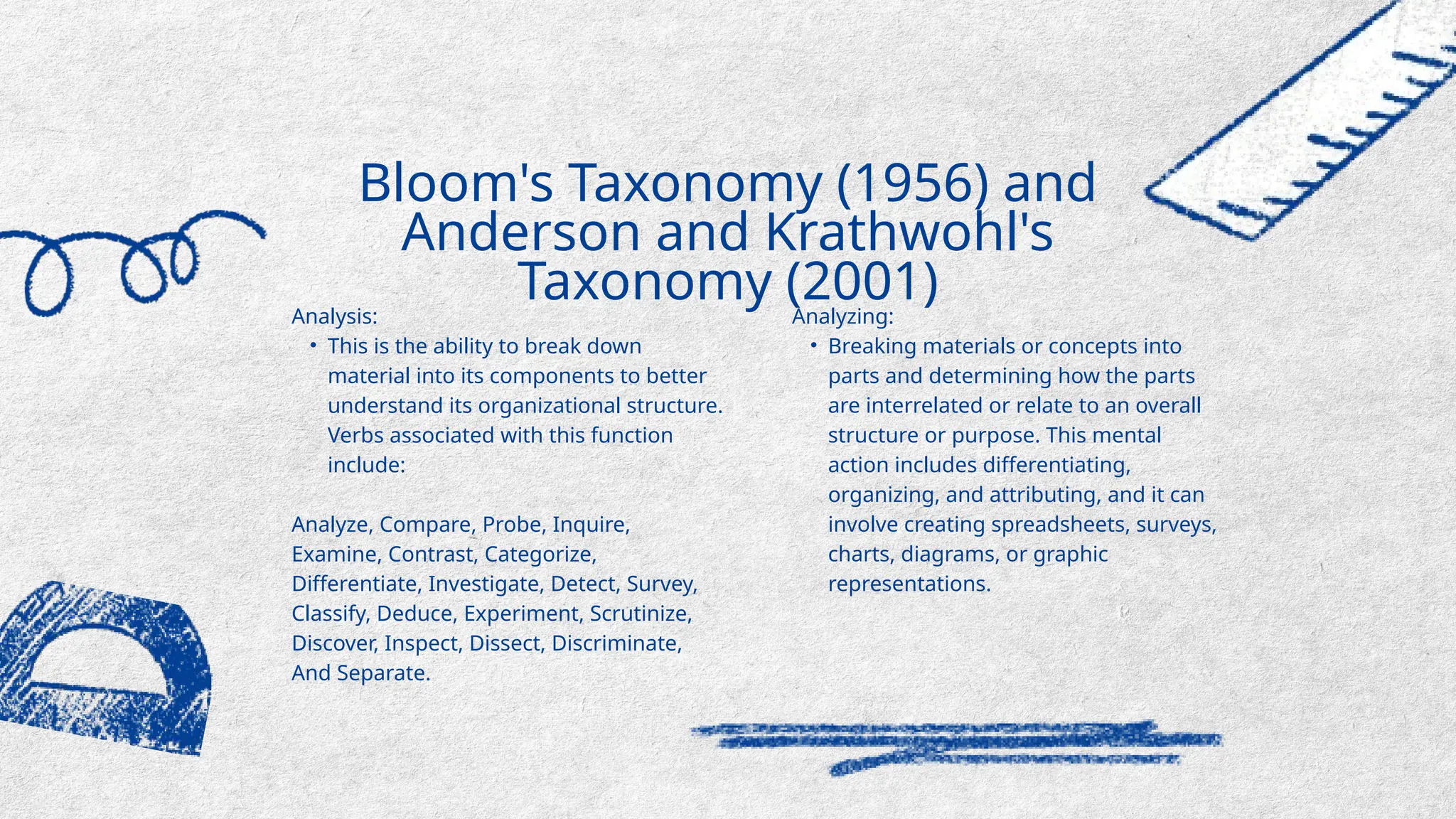 Classic and revised blooms taxonomy by rector domer | PPTX