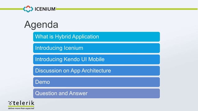 Create Hybrid Mobile Application with Icenium and Kendo UI Mobile | PPT