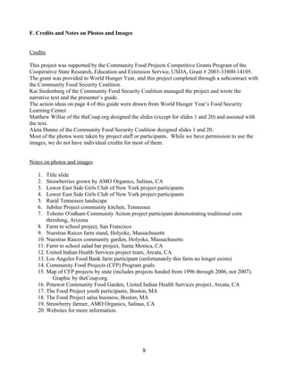 Sowing Opportunity, Harvesting Change: Community Food Projects in ...