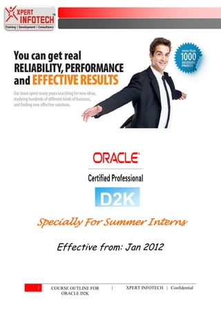 Presenter manual oracle D2K (specially for summer interns) | PDF