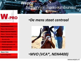 Presenter Wepro Ingenieursbureau | PPT