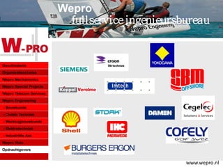 Presenter Wepro Ingenieursbureau | PPT