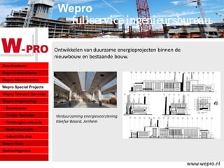 Presenter Wepro Ingenieursbureau | PPT