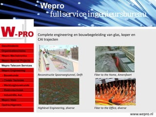 Presenter Wepro Ingenieursbureau | PPT
