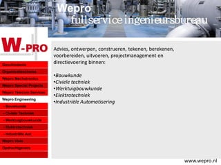 Presenter Wepro Ingenieursbureau | PDF | Civil Engineering Industry ...