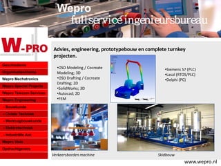 Presenter Wepro Ingenieursbureau | PPT