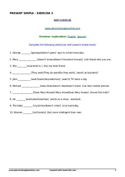 Presente simple - Ejercicio 3.pdf