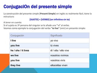 PRESENTE SIMPLE: explicación, reglas y ejercicios | PPTX