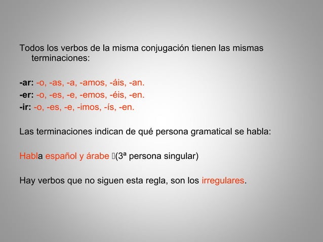 Presente verbos regulares | PPT