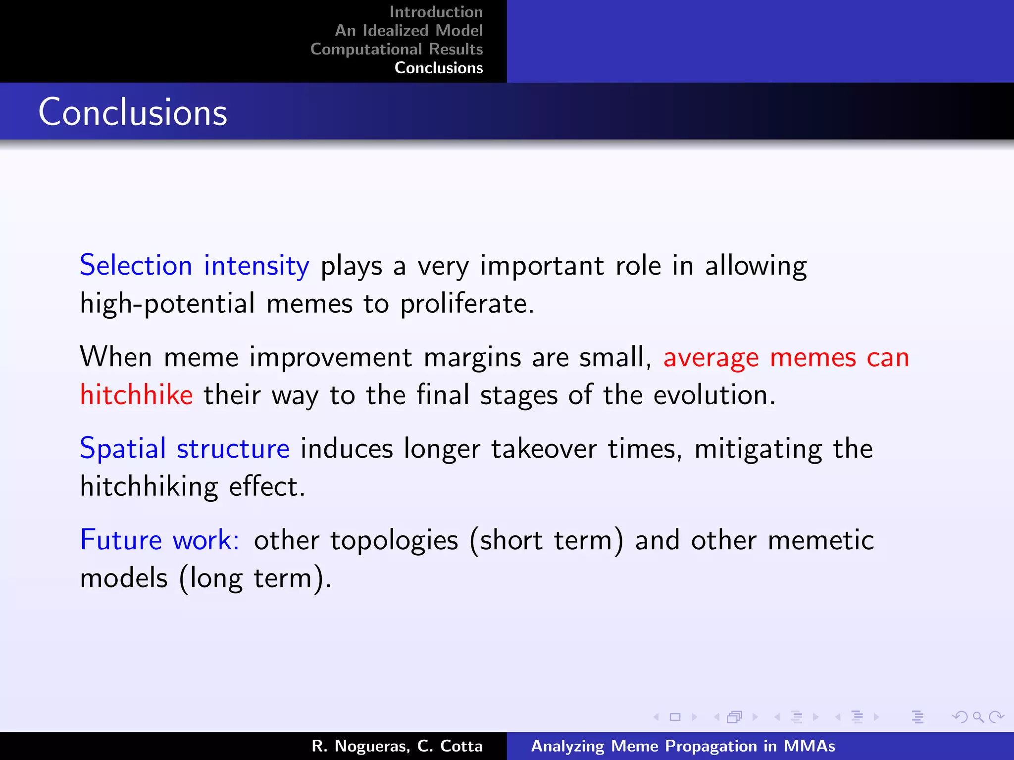 Analyzing Meme Propagation in Multimemetic Algorithms | PPT