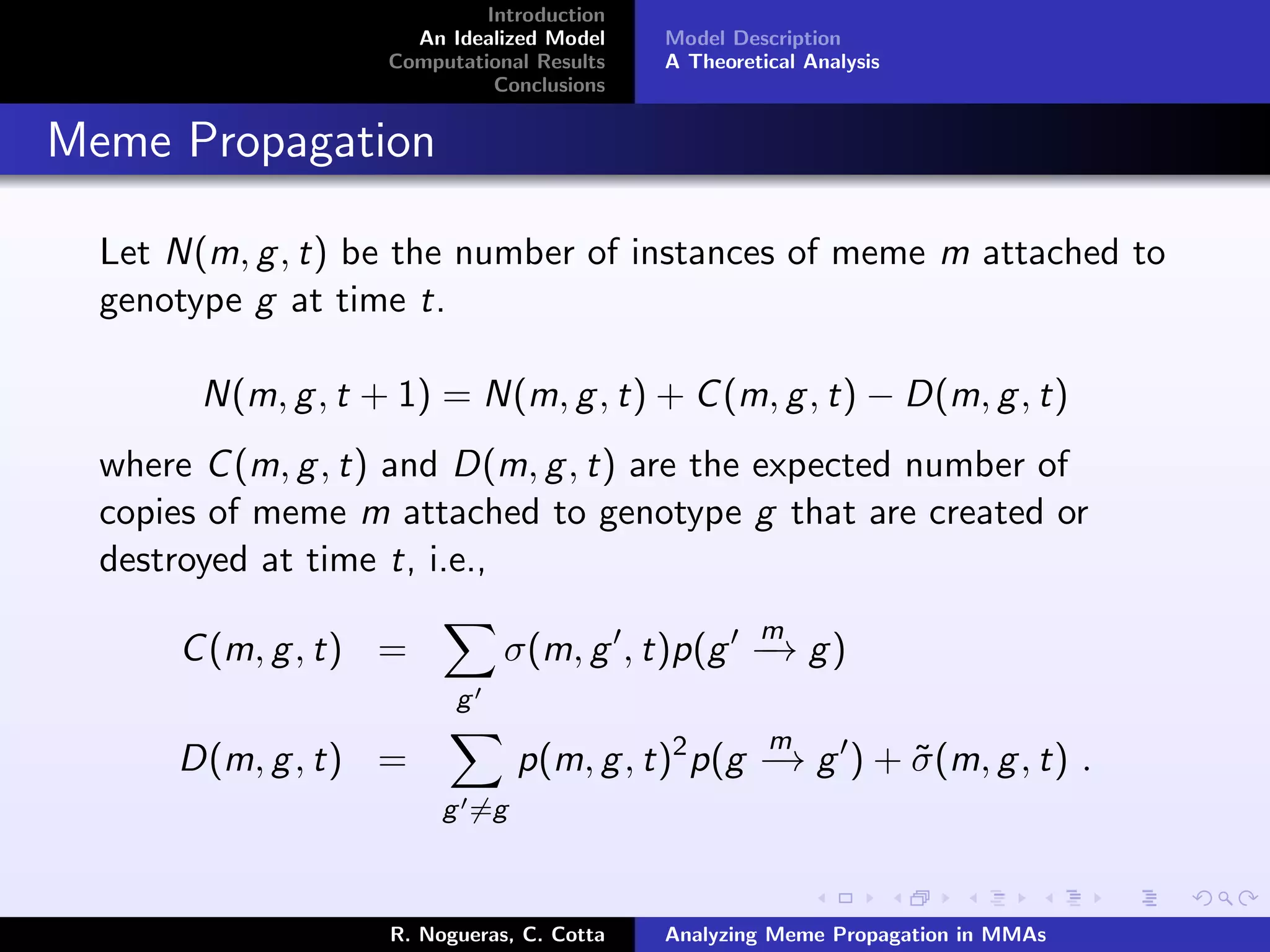 Analyzing Meme Propagation in Multimemetic Algorithms | PPT