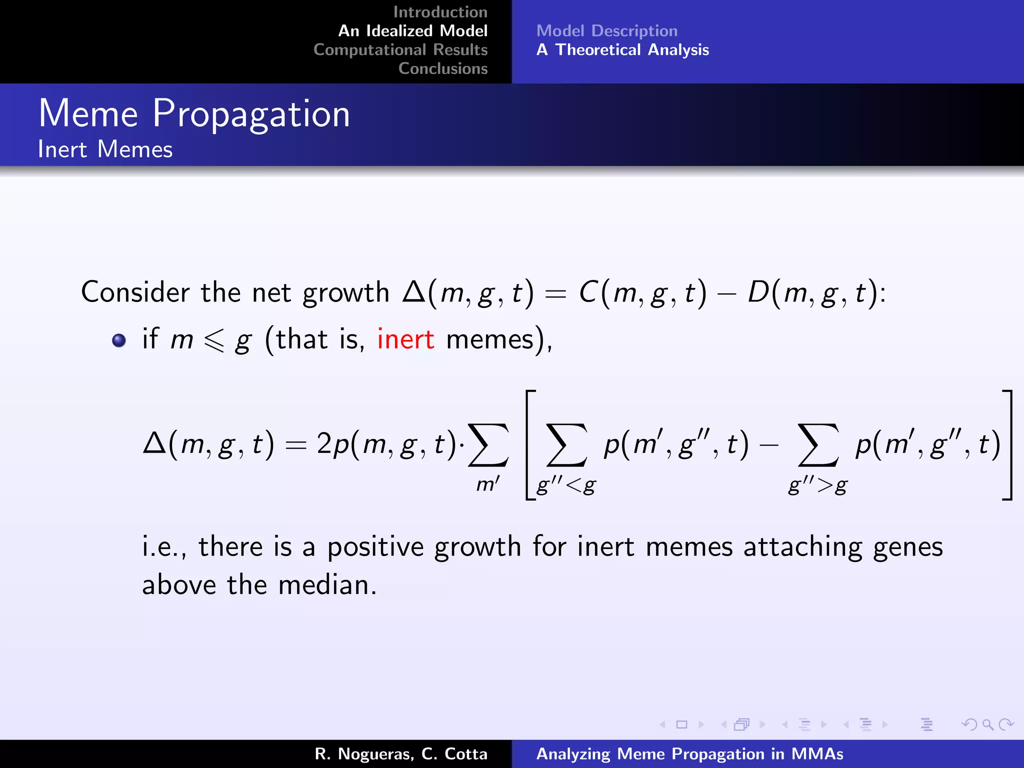 Analyzing Meme Propagation in Multimemetic Algorithms | PPT