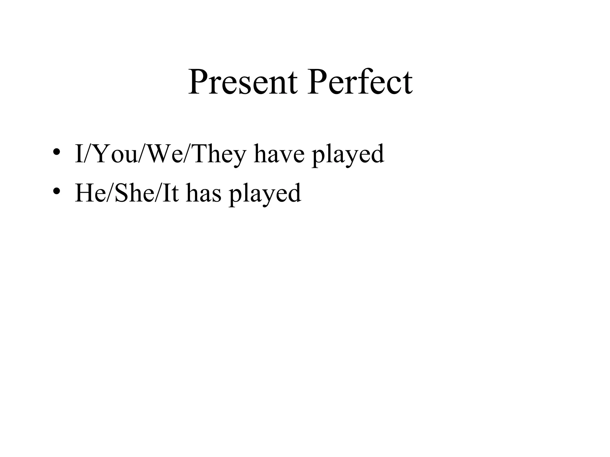 Present Forms | PPT