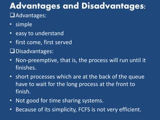 Presentiaon task sheduling first come first serve FCFS | PPTX