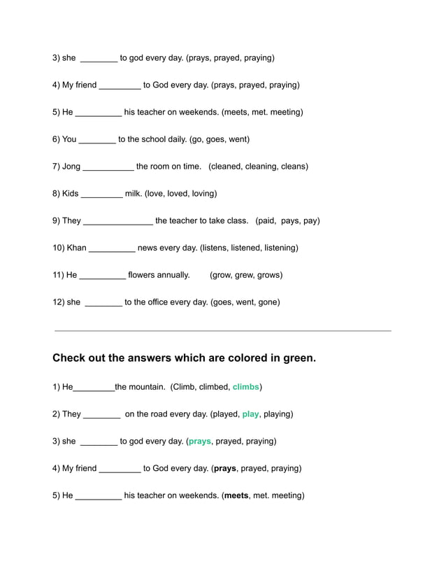 Present Indefinite Tense (definition, Formula & Exercises).pdf ...