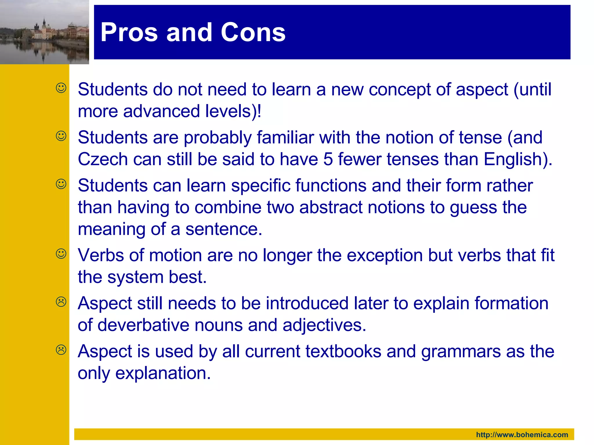 Presenting Aspect As Tense | PPT