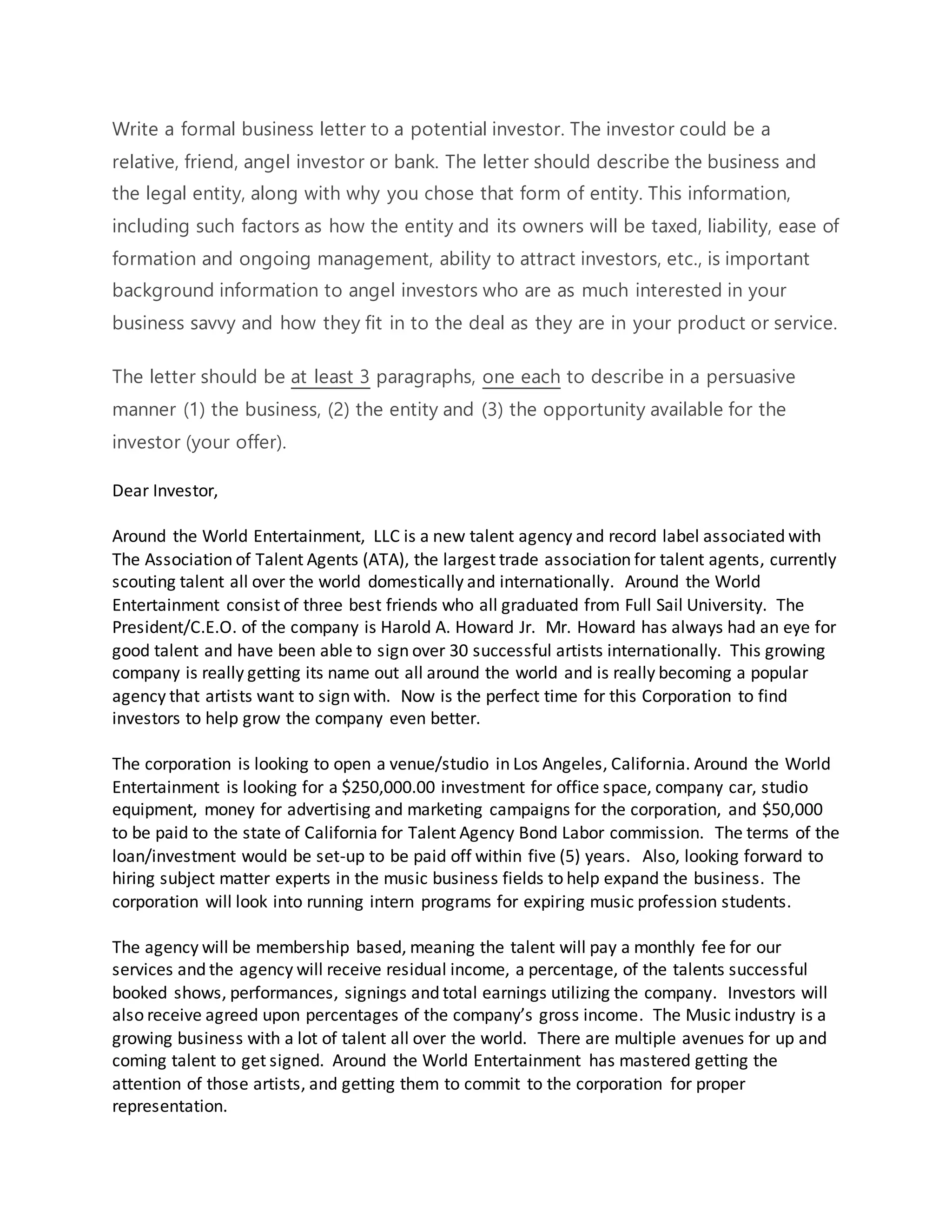 Presenting business-idea | DOCX