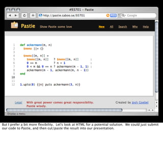 Presenting Your Code | PDF | Web Design and HTML | Internet