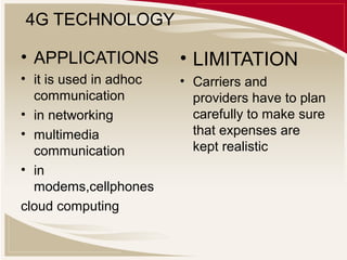 Presenting 4 g technology | PPT | Computer Networking | Computing