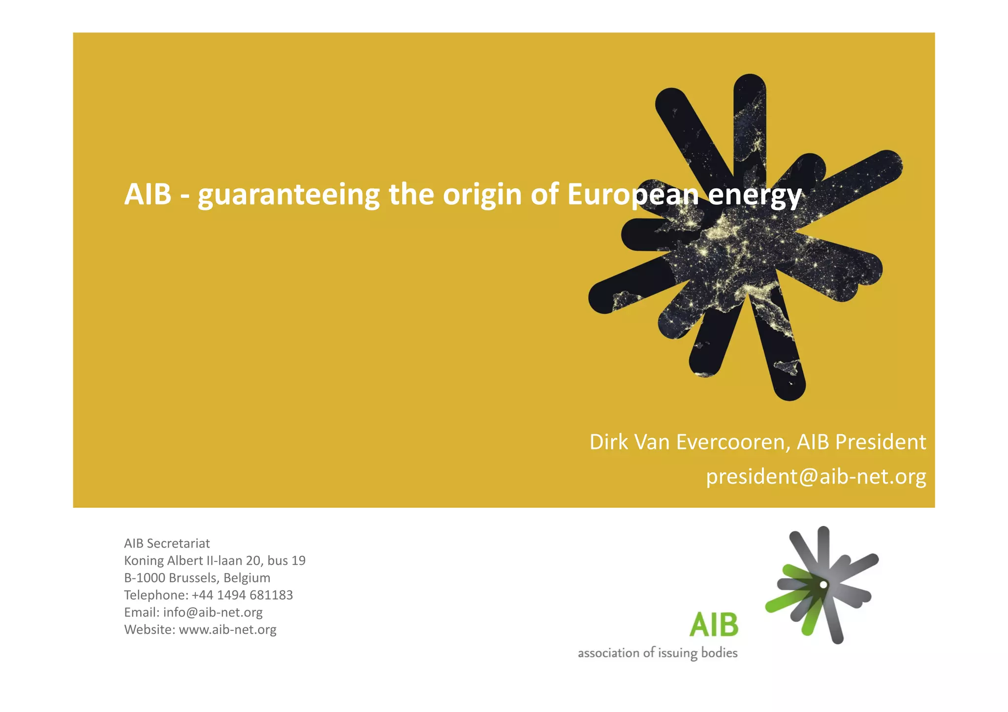 Presenting AIB and Guarantees of Origin July 2019 | PDF