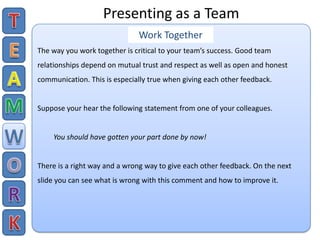 Presenting as a team | PPTX