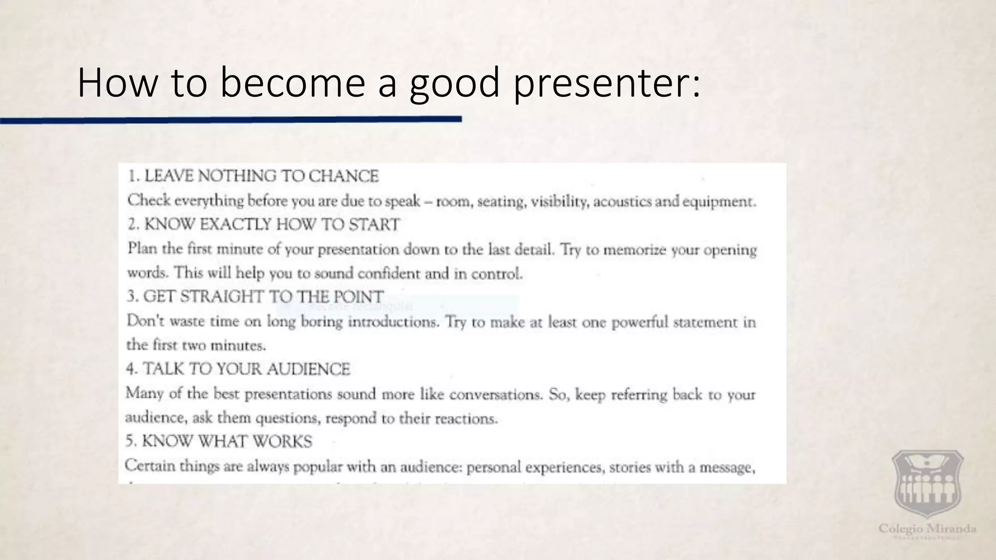 Presenting in English | PPTX